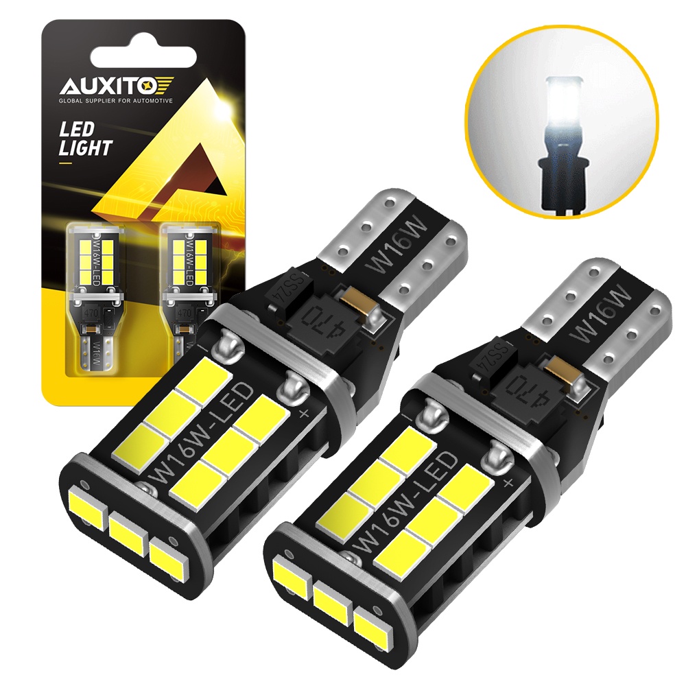 AUXITO 2Pcs W16W T15 Led Canbus No Error Car Backup Lights T16 921 912 ...