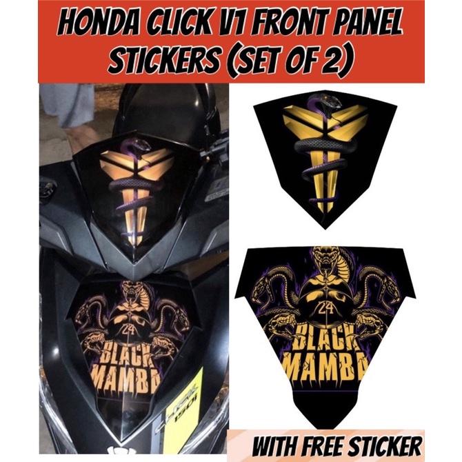 HONDA CLICK V1 (SET OF 2)FRONT PANEL DECALS PRINTED LAMINATED | Shopee ...