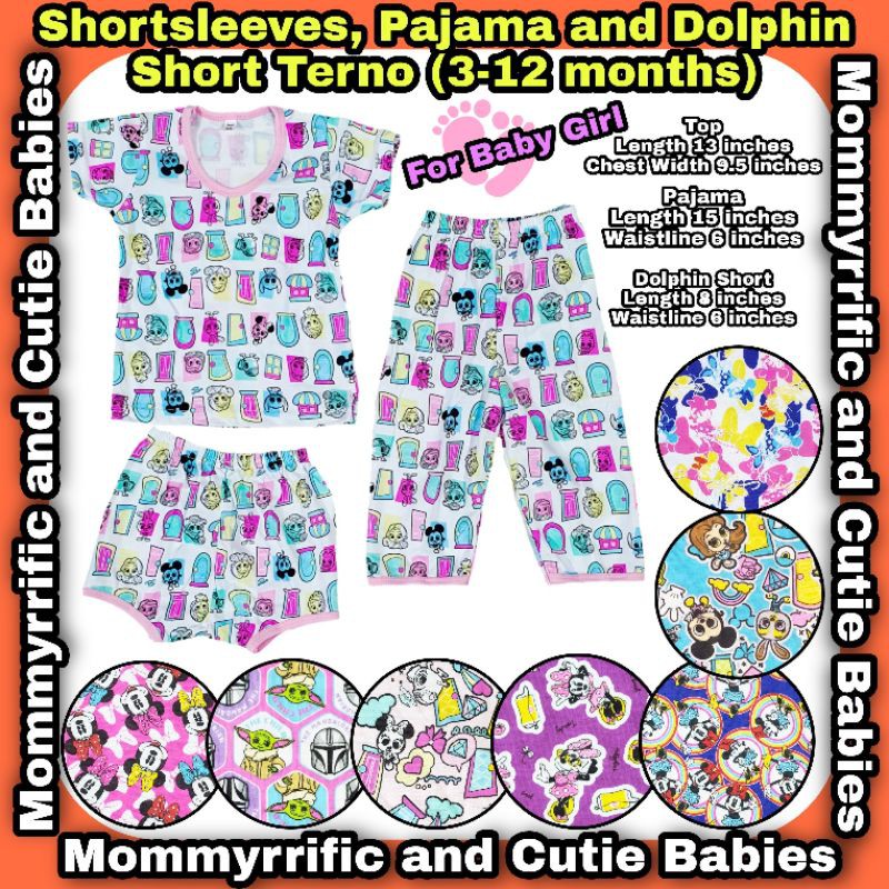 Shortsleeves, Pajama and Dolphin Short for Baby Girl (3-12 months ...