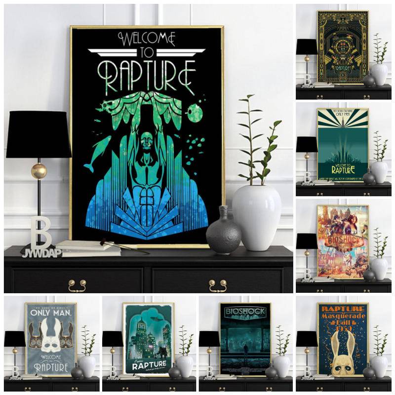 Bioshock Rapture Video Game Posters Prints Canvas Painting Wall ...