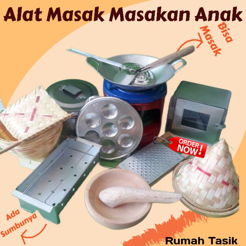 Kitchen Set of Traditional Cooking Toys, Complete Silver Package / Mini ...