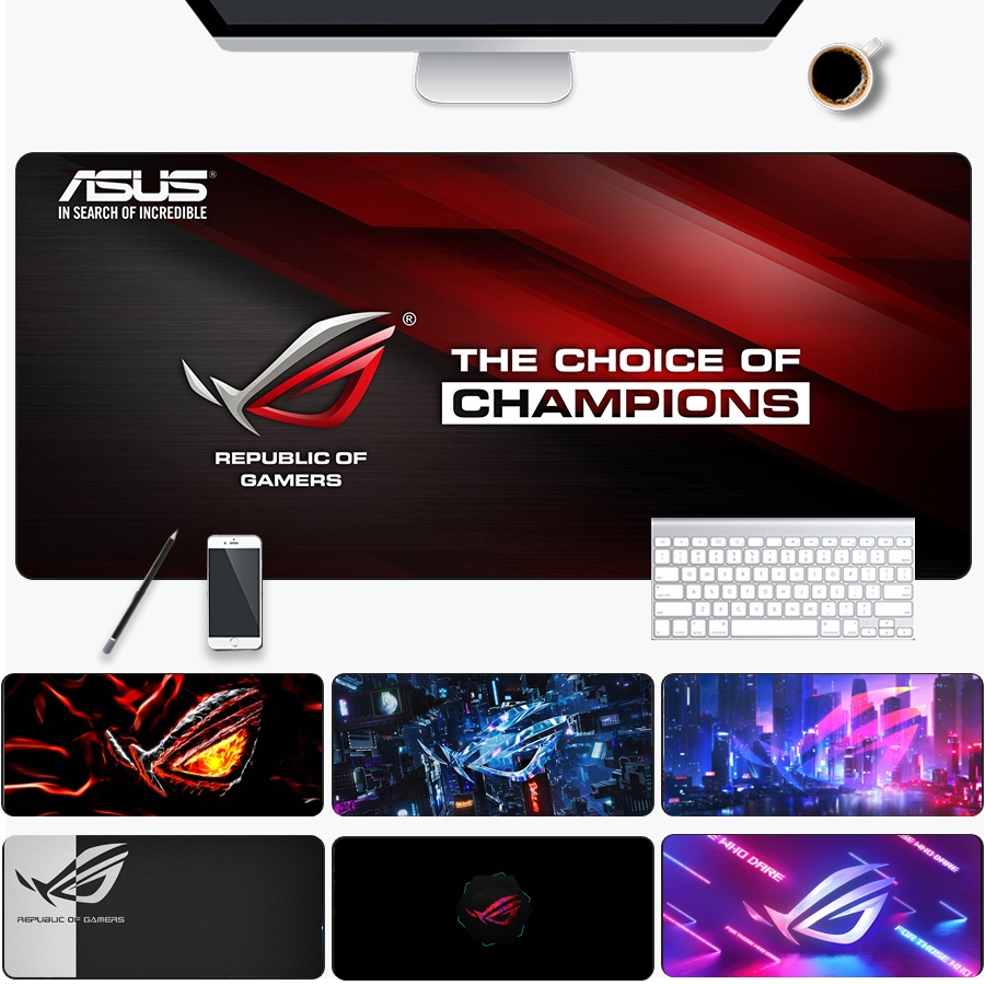 ROG Mousepad Extended Mousepad Large Gaming Deskpad Stitched Edge ...