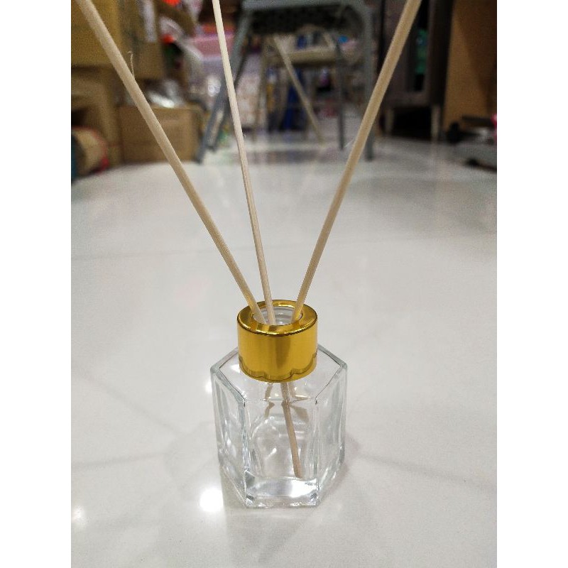 Empty reed diffuser bottle 50ml hexagonal with free 3 reed sticks ...