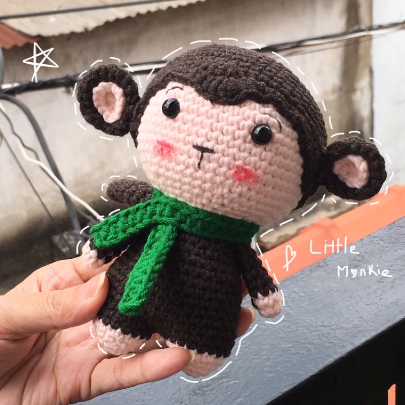 [Real photo] Cute monkey and rabbit crochet animal | Shopee Philippines