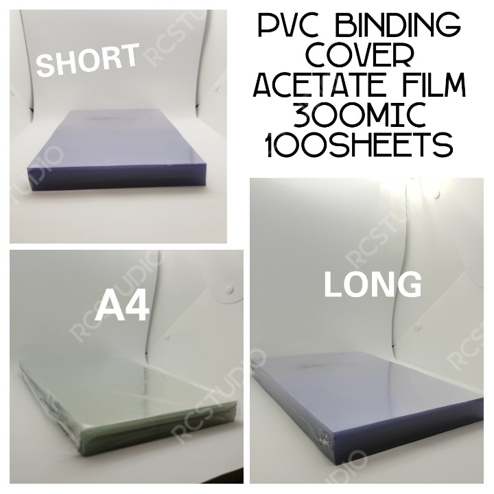 100pcs Acetate Film Pvc Binding Cover 300mic Clear Film | Shopee ...