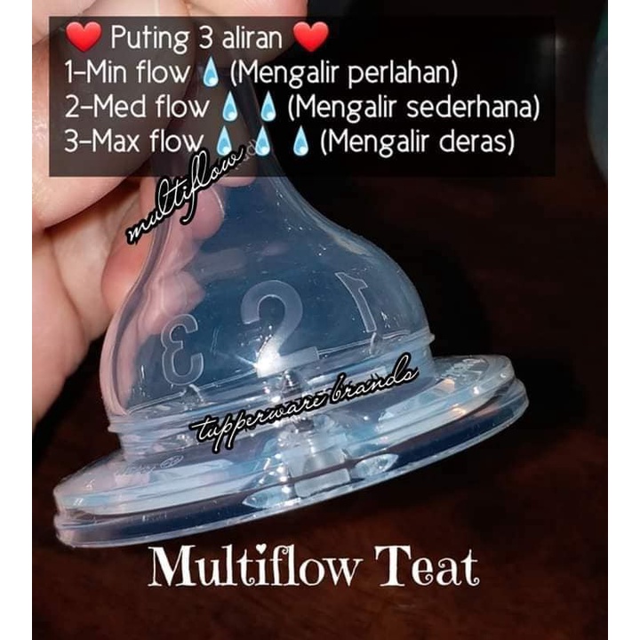 Tupperware Multi Flow Teat/Puting susu pelbagai aliran/puting susu ...