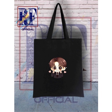 HITAM Tote BAG KPOP BTS 21 Cute Chibi Figures / totebag Tote BAG sling ...
