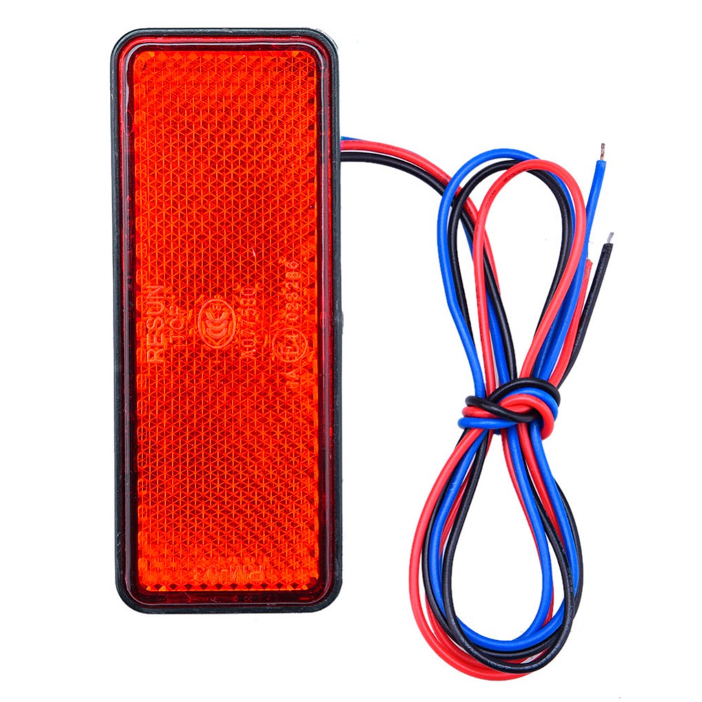 Universal LED Motorcycle Rectangle Reflector Tail Light Motorbike ...