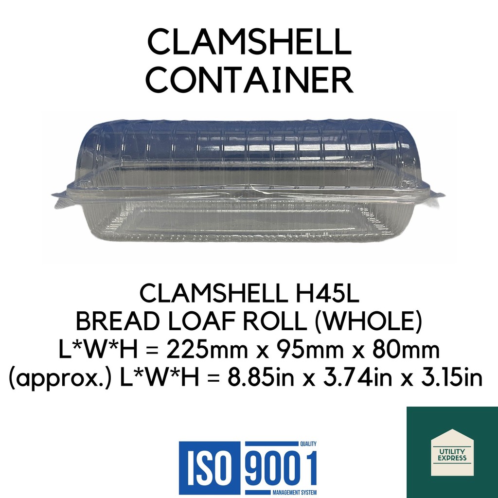 [10pcs / 20pcs] Clamshell Plastic Containers / OPS Plastic Food ...