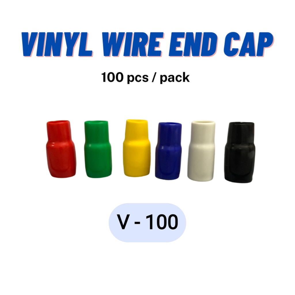 Vinyl Wire End Cap V-100 AWG# 250MCM 100pcs/pack | Shopee Philippines