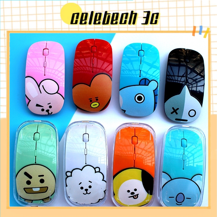 KPOP BTS BT21 Mouse Wireless Mouse Notebook Desktop Computer Game ...