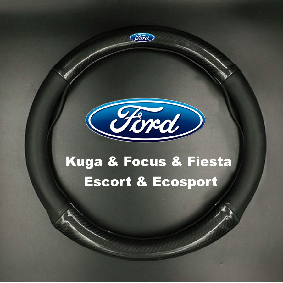 Ford leather carbon fiber car steering wheel cover, protective cover ...