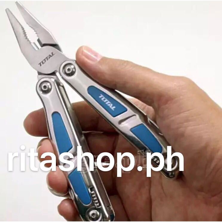 TOTAL Foldable Multi-Function tool 15in1 Adjustable folding multifunctional mini pliers mini ...