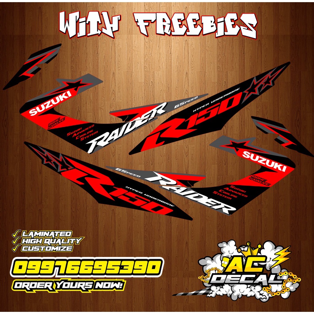 Suzuki Raider 150 Decal Star Edition RED | Shopee Philippines