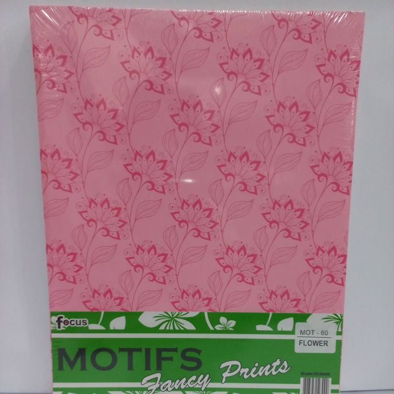 Focus Motifs Fancy Prints Assorted Color Per Ream 120 Sheets 80 Gsm ...
