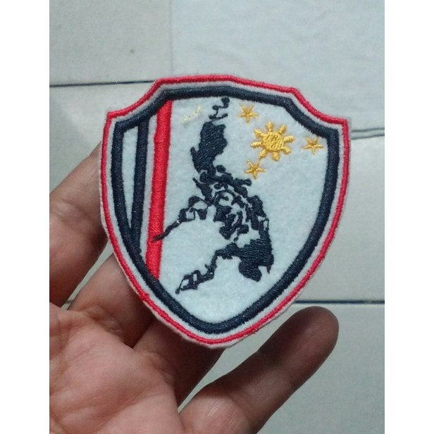 TS23 152 Philippine Map with stripe in Shield patch embroidery proud to ...