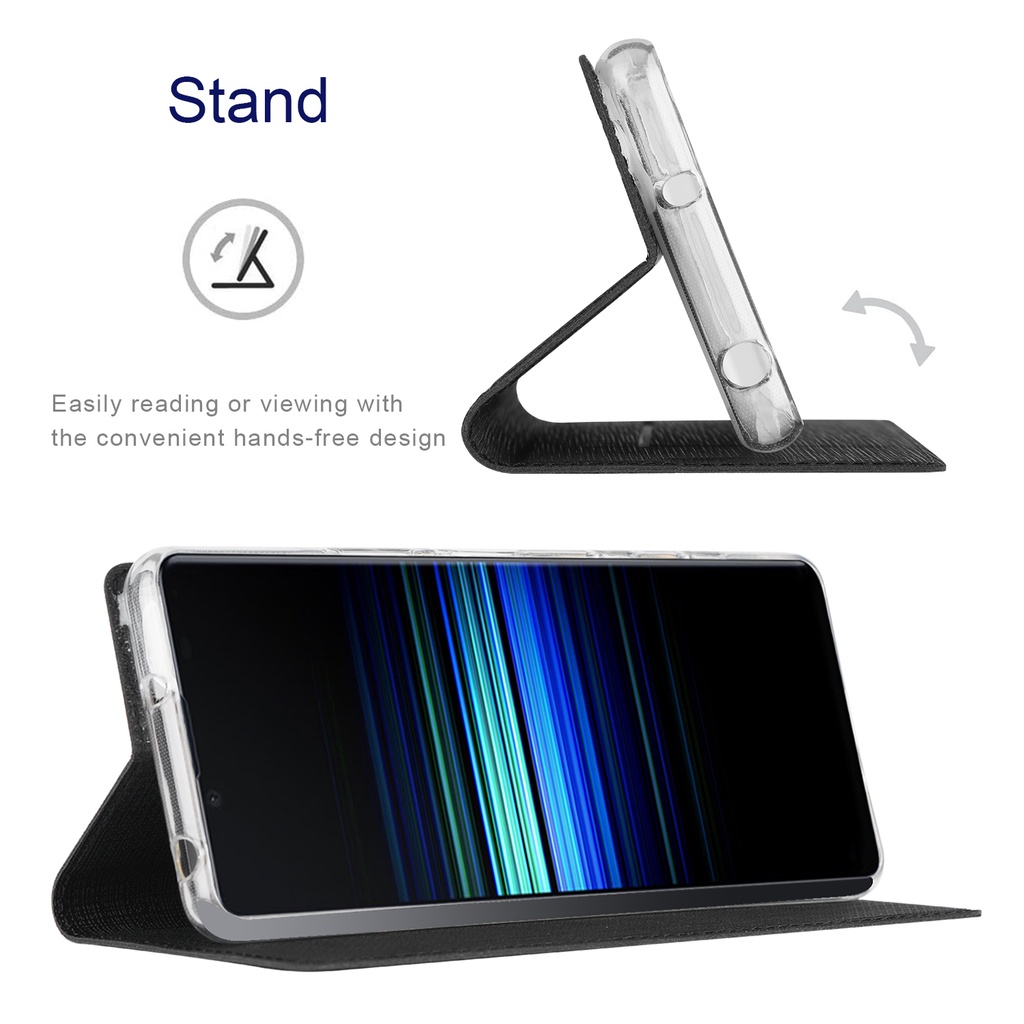 Vili Sony Xperia 5 IV Casing Luxury Flip Case PU Leather Magnetic Stand ...