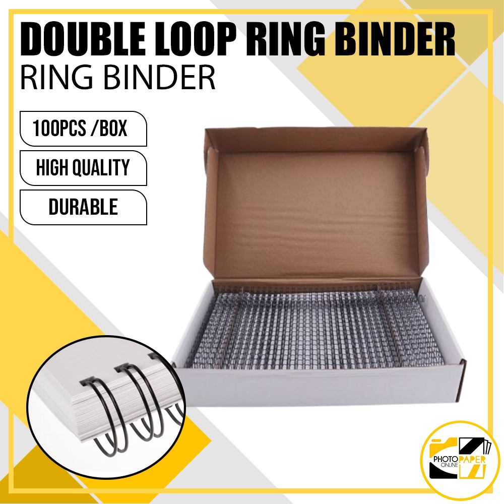100pcs Double Loop Metal Ring Binder 7.9mm / 12.7mm A4 / Short Size ...