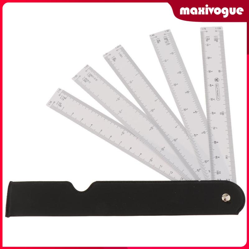 Foldable Fan Scale Ruler with 12 for Engineer / Architect / Students ...