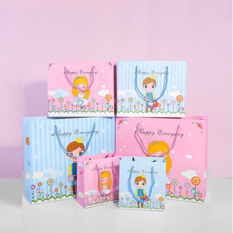 paper bag gift bag Kraft paper bag The princess The prince hello kitty ...
