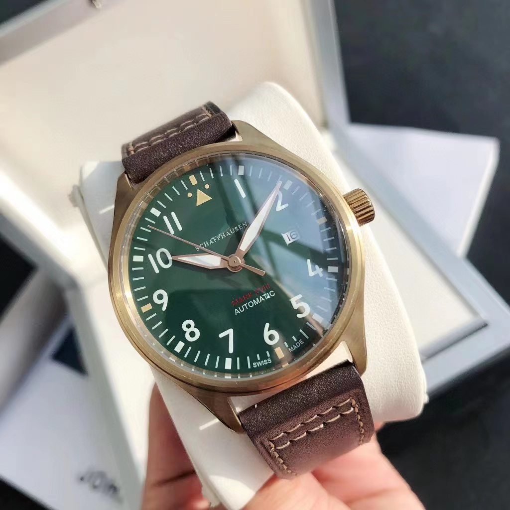 Fully Automatic Mechanical Watch Mark Pilot Stainless Steel Leather ...