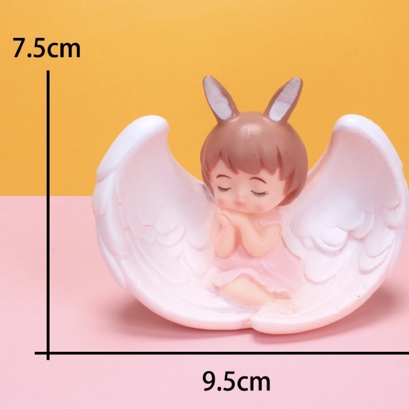 Angel Cake Topper Happy Christening Baptism Moon Baby Wings Cake Topper Decoration Baby Theme ...