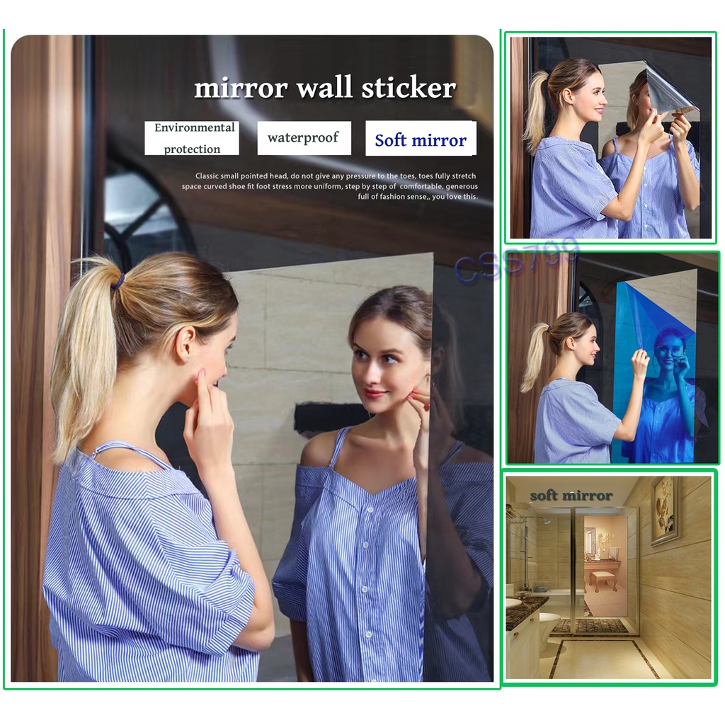 Soft Mirror full-length mirror self-adhesive mirror pasted wall Bedroom ...