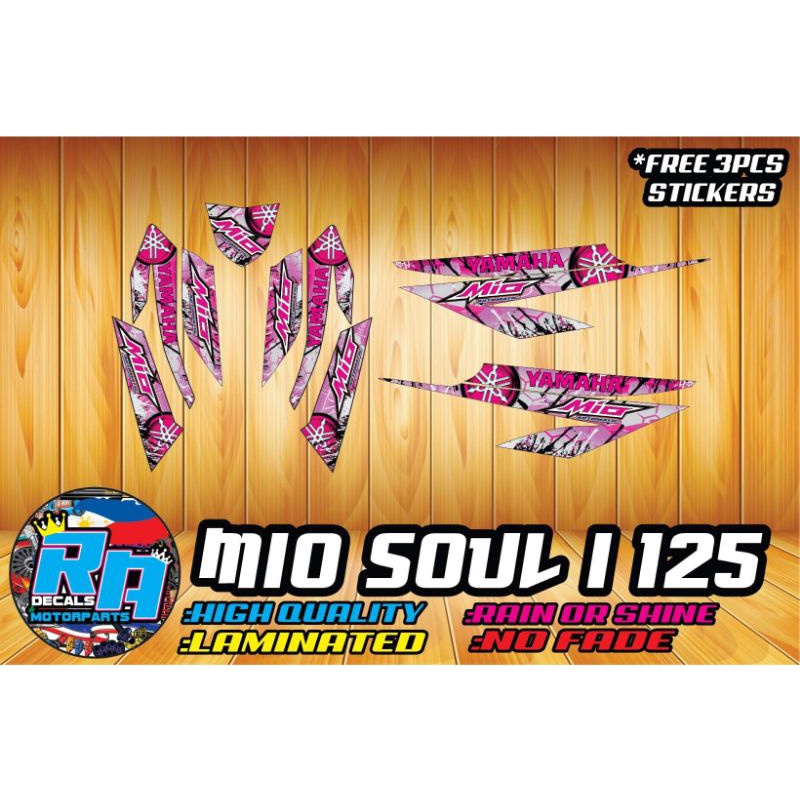 Mio Soul I 125 Yamaha Pink Decals | Shopee Philippines