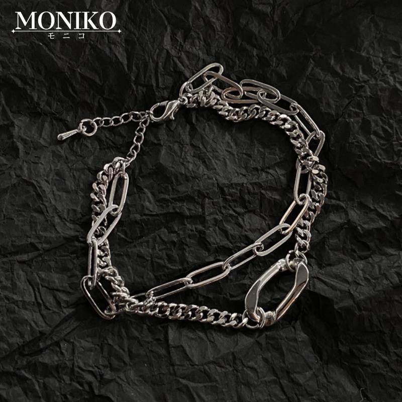 MONIKO Buy 1 Take 1 Silver Stainless Steel Impact Inspired Bracelet ...