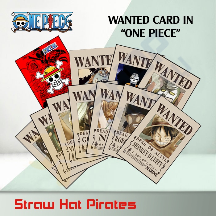 Set of 34 One piece Wanted cards - Wanted card (free 1 album book can ...