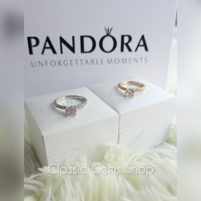 ENGAGEMENT RING PANDORA INSPIRED WITH AUTHENTIC PANDORA ...