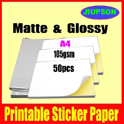 Printable Sticker Paper A4 Matte & Glossy 105gsm (50pcs) | Shopee ...