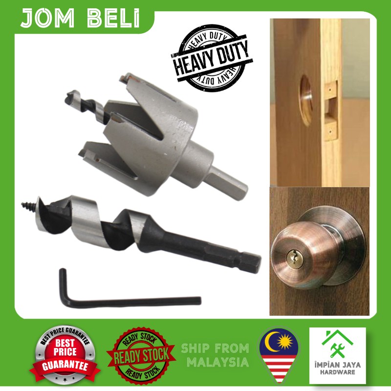 IMP 2 IN 1 SET TCT 6 POINT Door Lock Hole Cutter A054 54MM /22MM ANGER ...