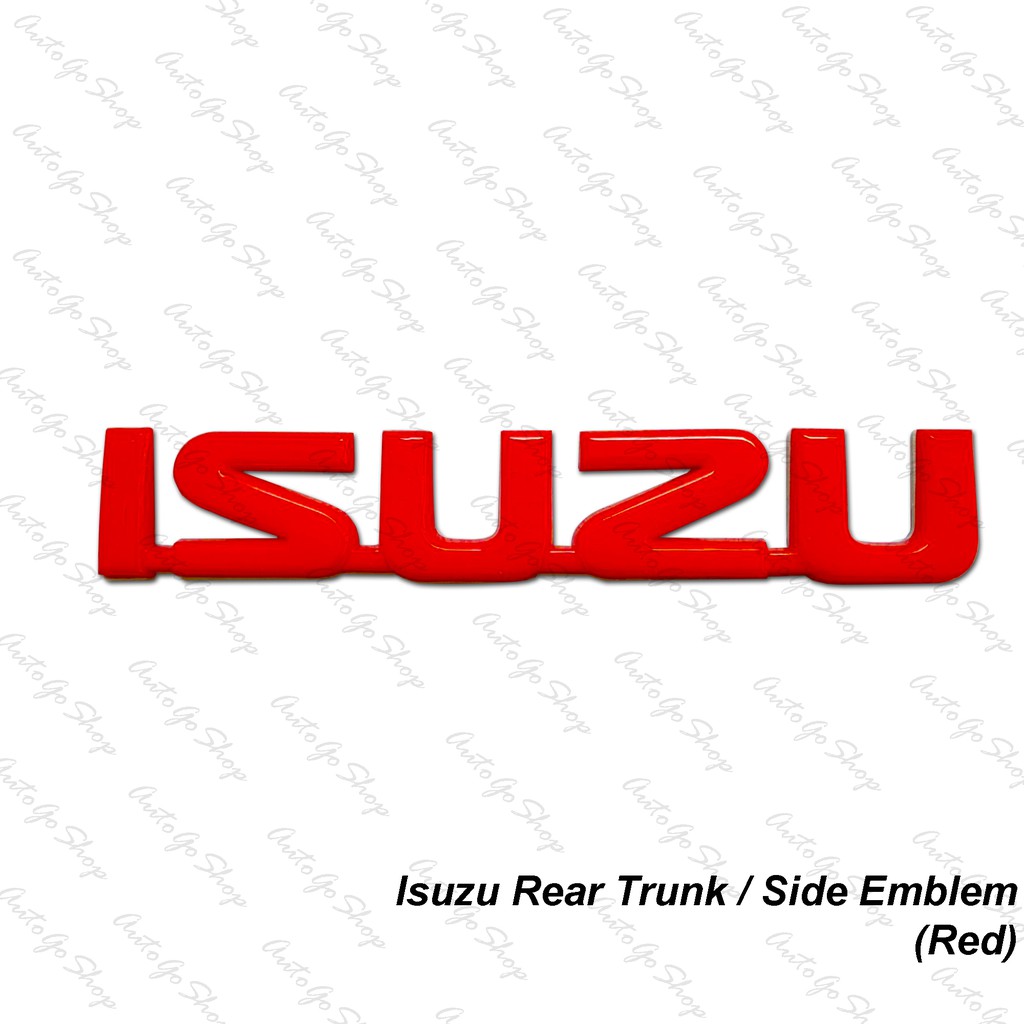 Isuzu Rear Trunk / Side Emblem Badge for Isuzu Cars (Red) | Shopee ...