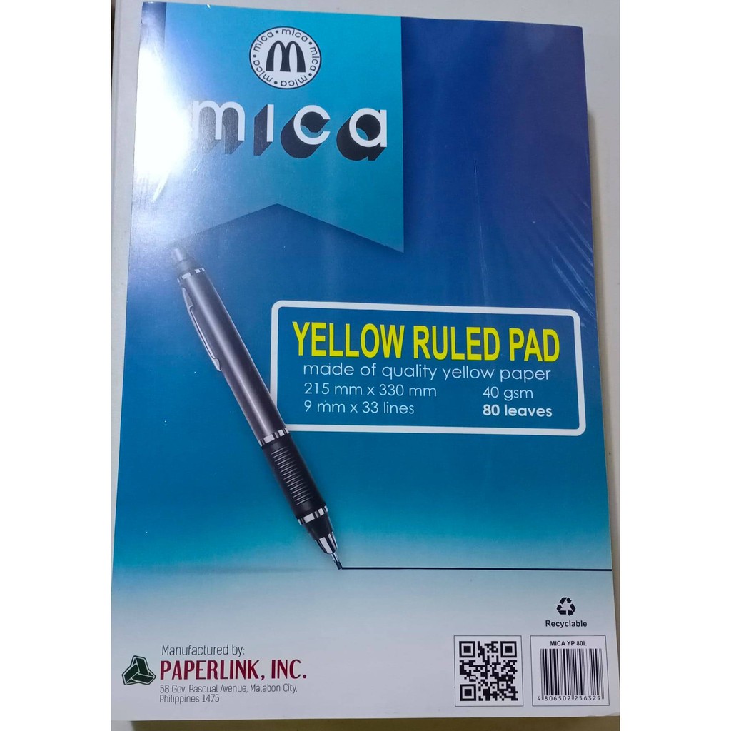1 RM MICA Yellow Paper, Yellow Ruled Pad Made Of Quality Yellow Paper ...