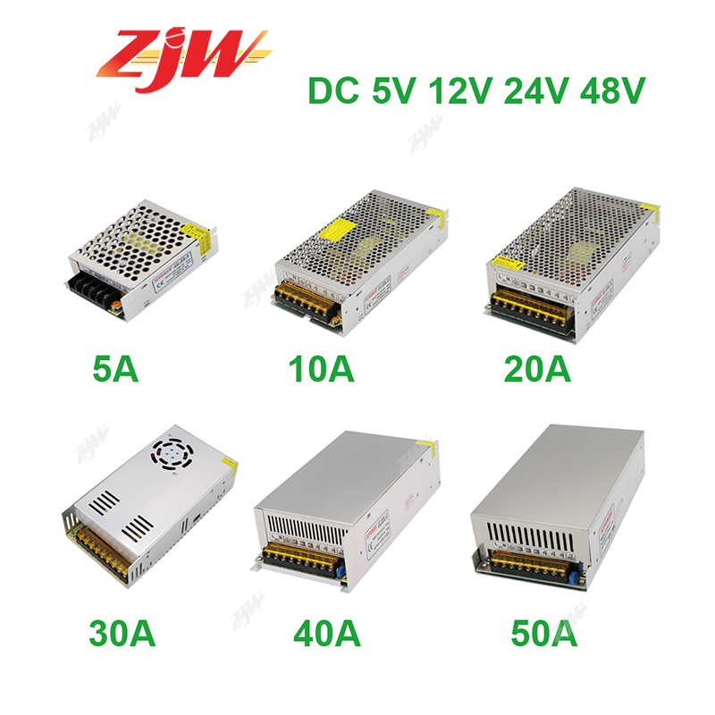 ZJW 12V 5A/10A/20A/30A Centralized Power Supply 12V Power Adapt AC TO ...