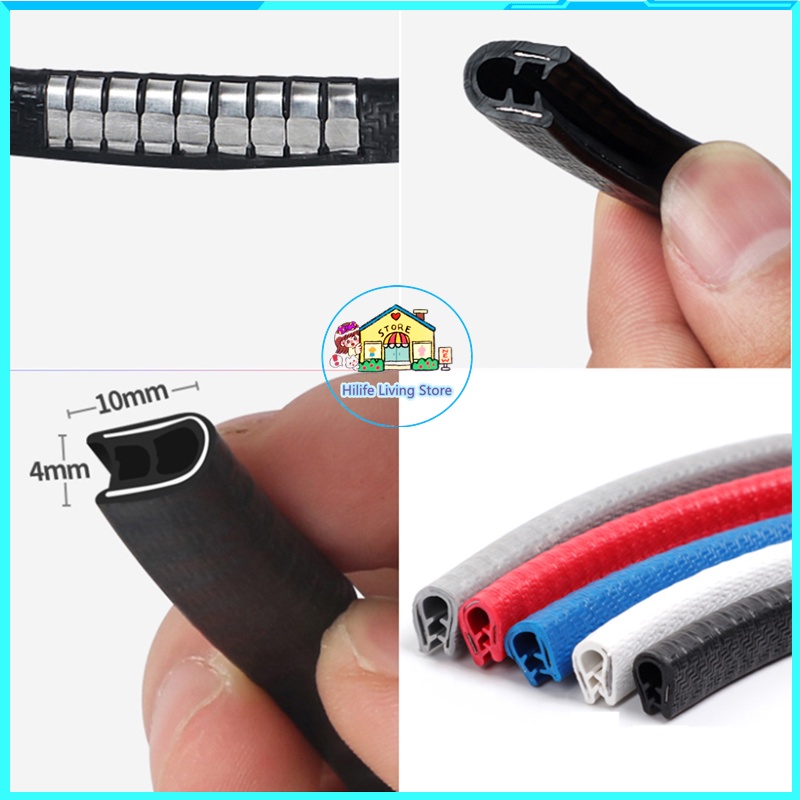 1M Car Door Anti Collision Strip with Steel Disc Bumper Trim Edge ...
