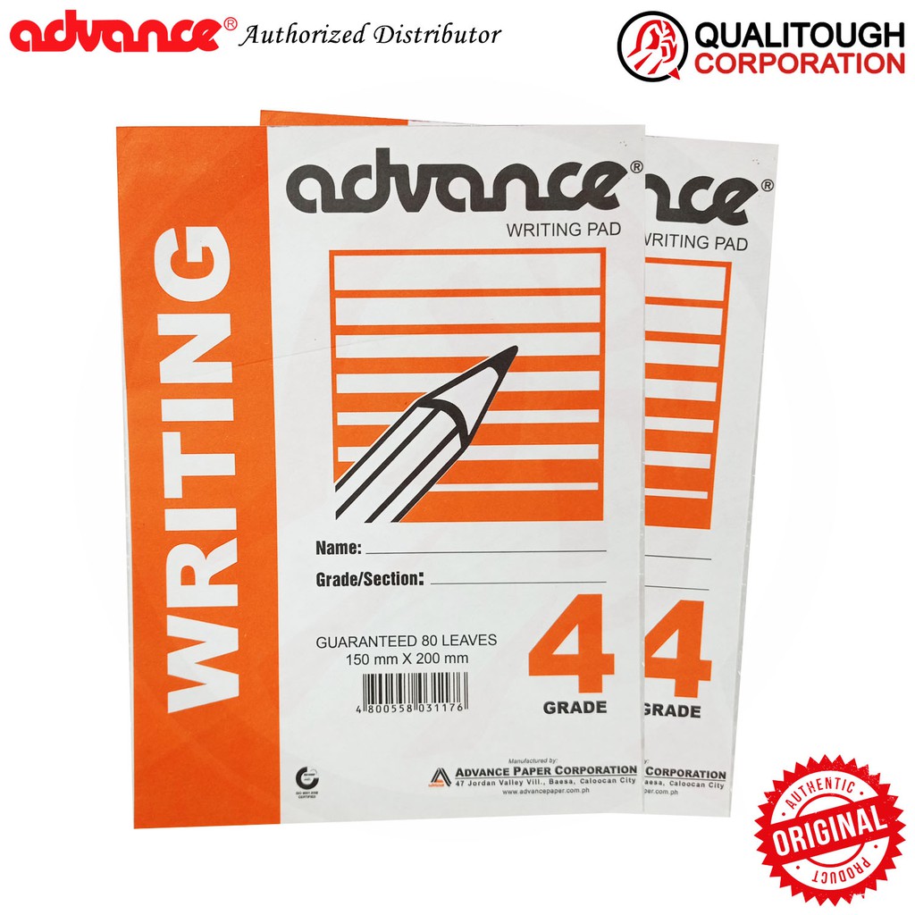 Metro / Advance / Sato / Victory writing pad paper 80s grade 4 | Shopee Philippines