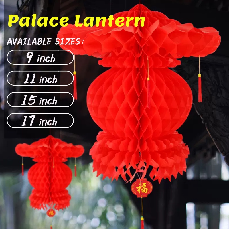 Palace Lantern Plastic Waterproof Parol Chinese Lucky Lanterns New Year ...