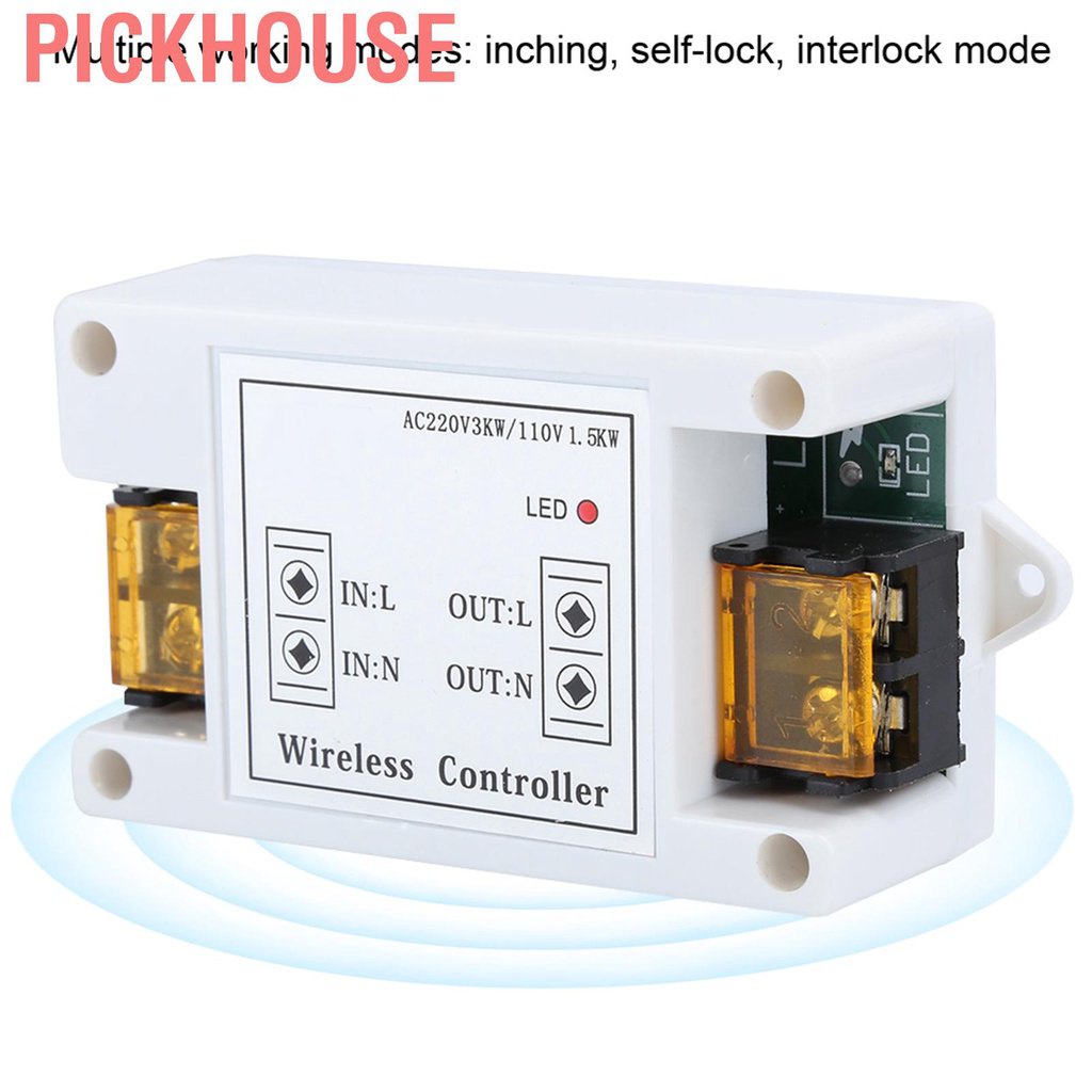 Pickhouse 220V 433MHz Wireless RF Remote Control Relay Switch ...