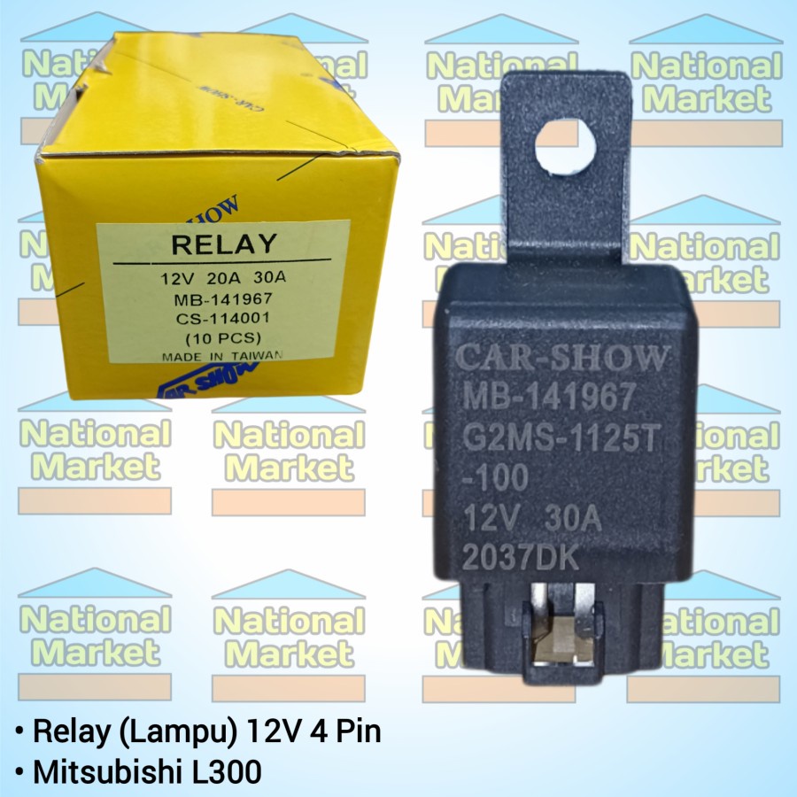 CARSHOW CS-114001 Mitsubishi L300 12V 4 Pin Leg Light Relay MB-141967 ...