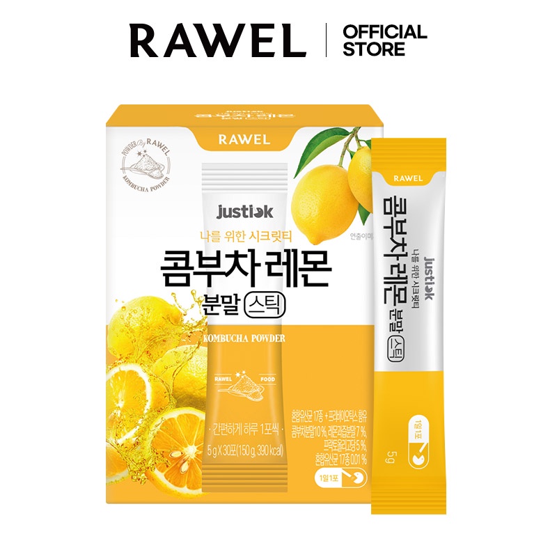 RAWEL Well Up Kombucha Stick Powder Lemon, Apple mango (5g*30ea ...