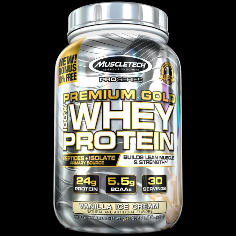 MUSCLETECH PREMIUM GOLD WHEY PROTEIN Powder Peptides+Isolate 30servings ...