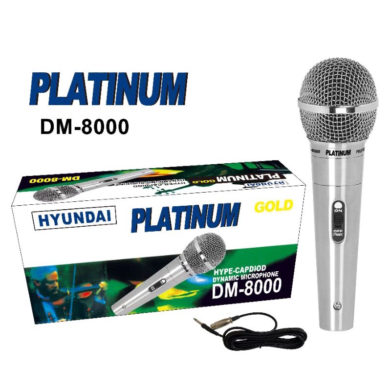 HYUNDAI PLATINUM DM-8000 PROFESSIONAL DYNAMIC MICROPHONE | Shopee Philippines