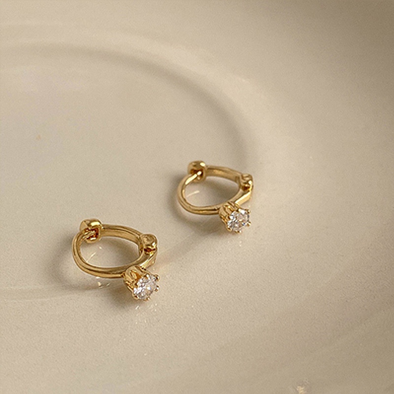 14k Flower Hoop Earings for Women Hikaw Silver Earrings Gold Non ...