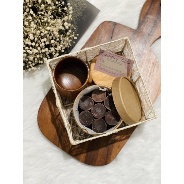 Special Tablea Set in Sinamay box w/ wooden Mug | Shopee Philippines