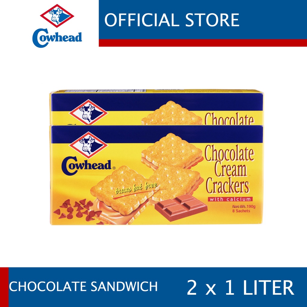 Cowhead Chocolate Cream Sandwich 190g x 2 | Shopee Philippines