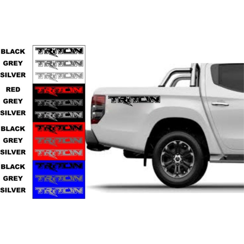TRITON Sticker Crack Design for Mitsubishi Strada | Shopee Philippines