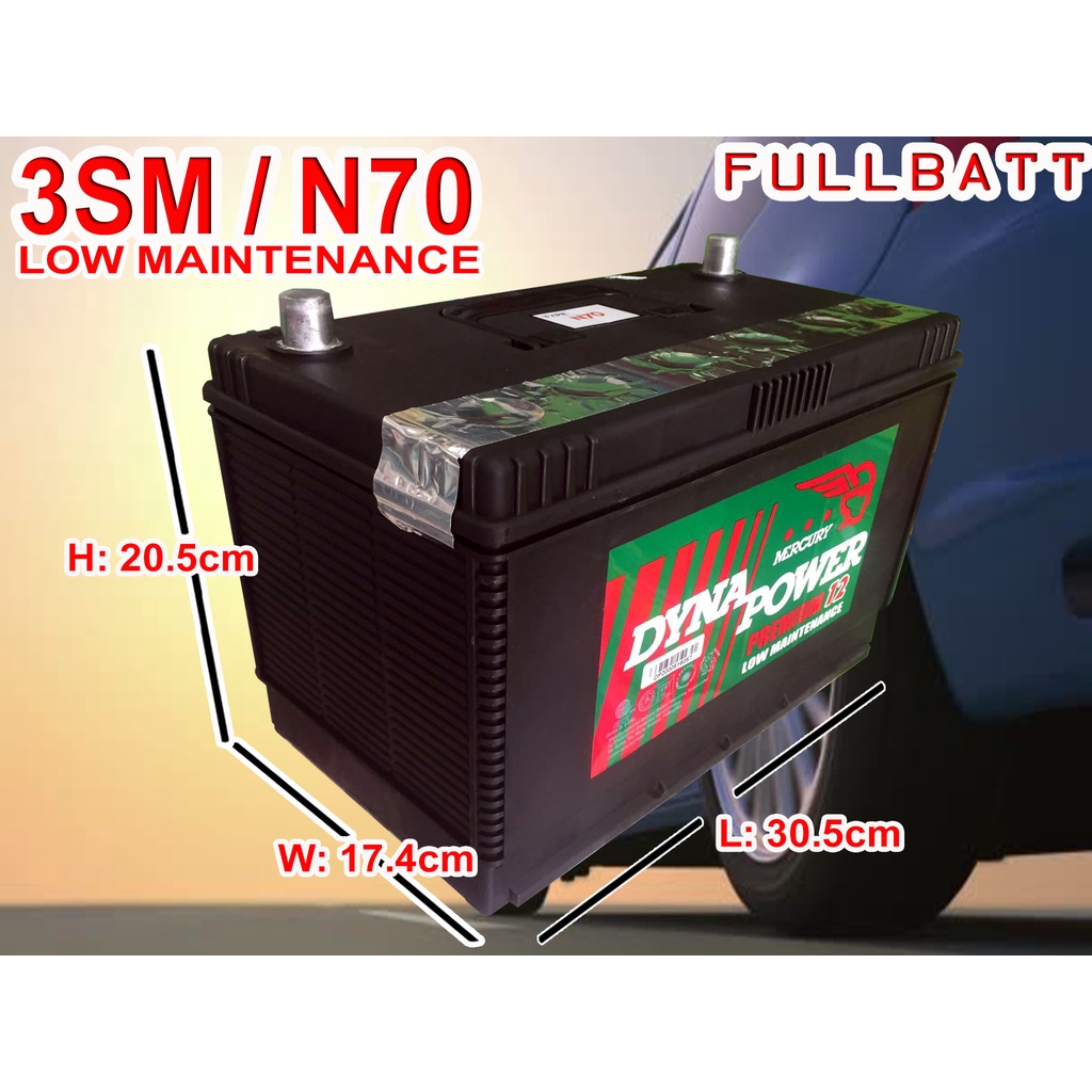 3SM N70 Dyna Power Premium Battery Low Maintenance | Shopee Philippines
