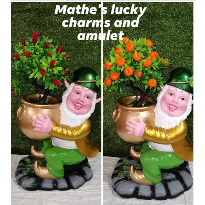 Wealth pot lucky dwarf with freebie | Shopee Philippines